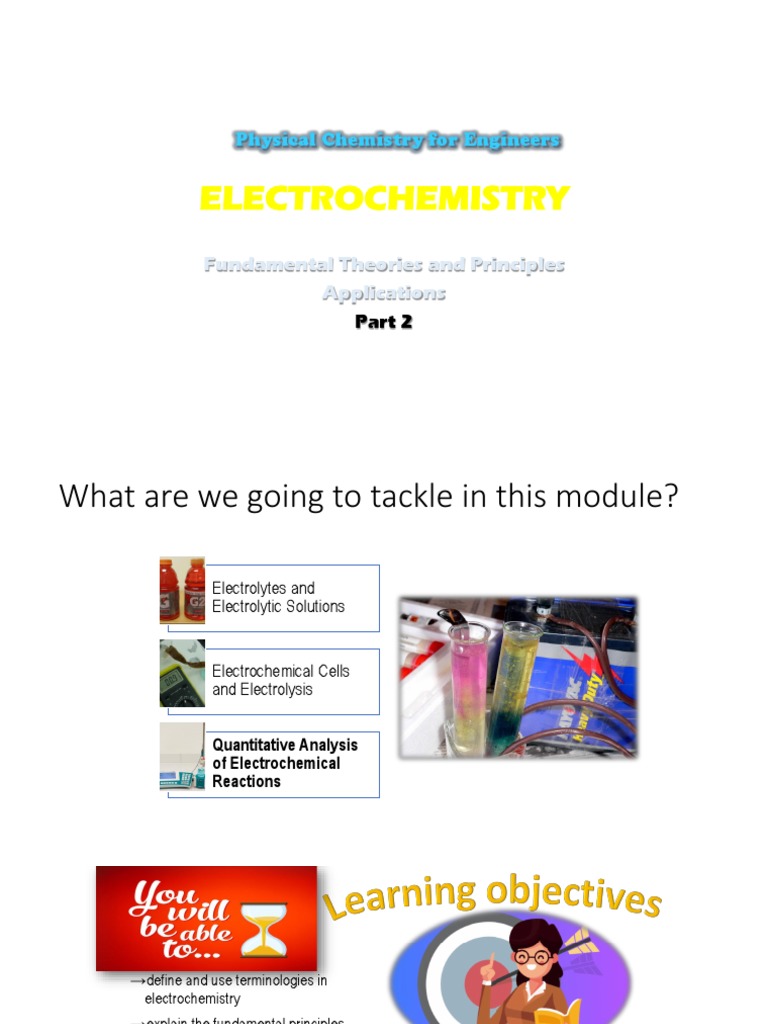 Module 1 Electrochemistry Ppt Slides Part 2v2 Pdf Electrochemistry