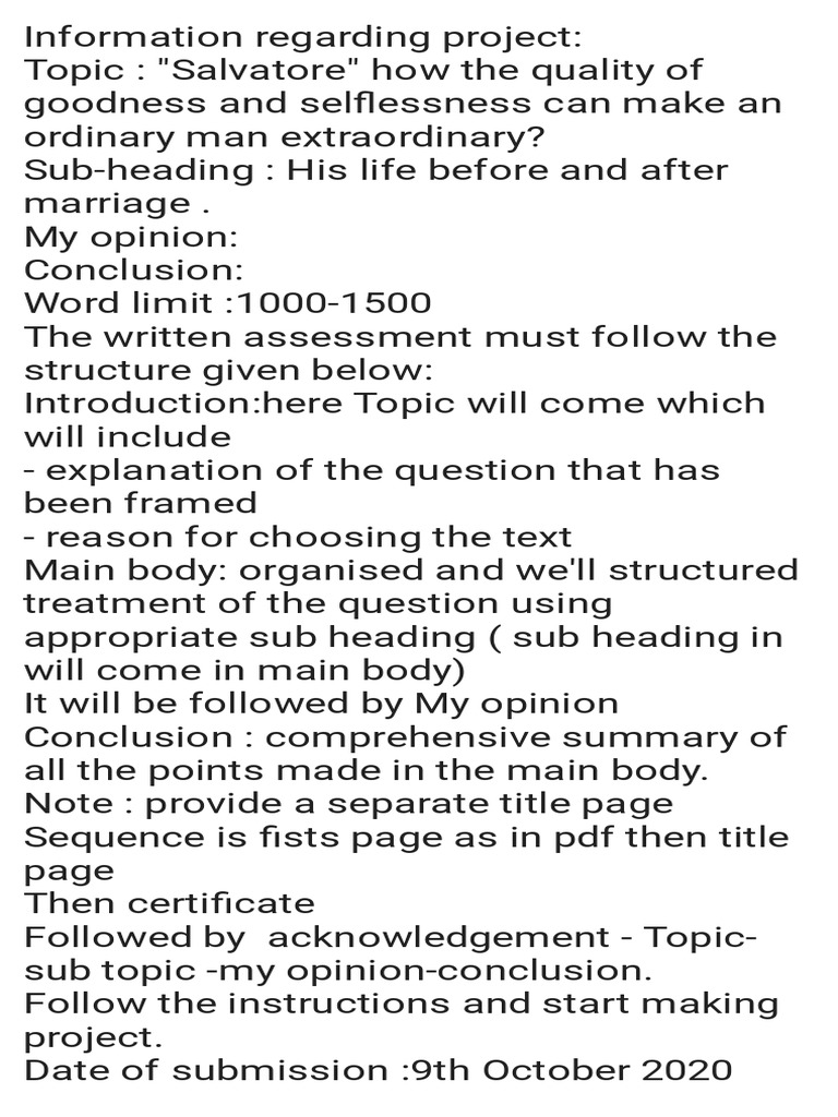 English 2 Project | PDF