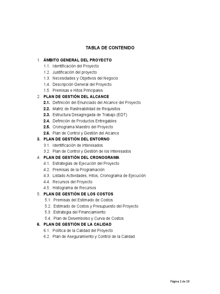 Plan de Ejecucion Del Proyecto | PDF | Presupuesto | Gestión de la calidad