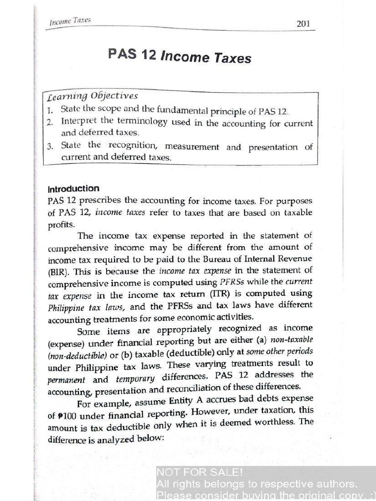 PAS 12 Income Taxes | PDF