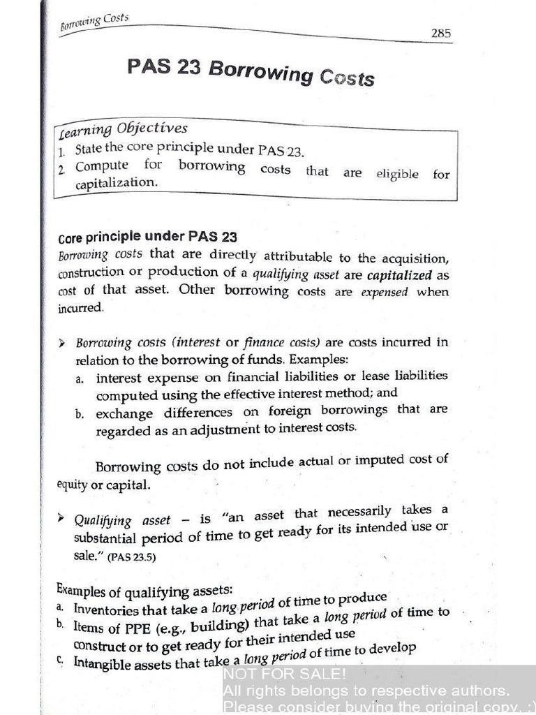 PAS 23 Borrowing Costs | PDF
