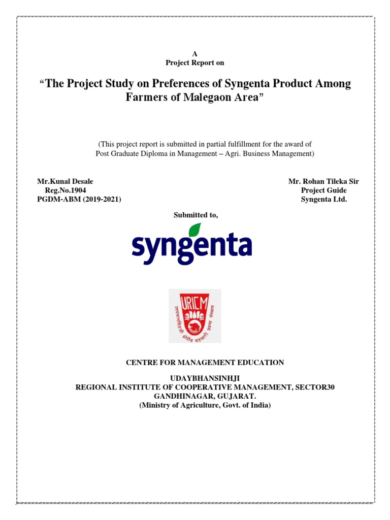 the-project-study-on-preferences-of-syngenta-product-among-farmers-of