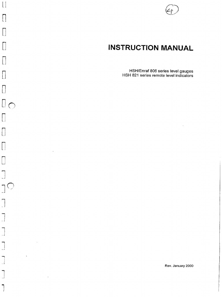 LADY LINN - HSH - Enraf 806 Series Level Gauges | PDF