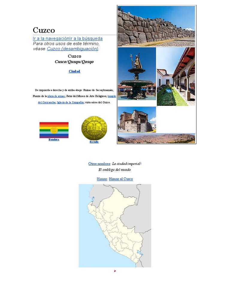 Cuzco | PDF | Imperio Inca | Francisco Pizarro