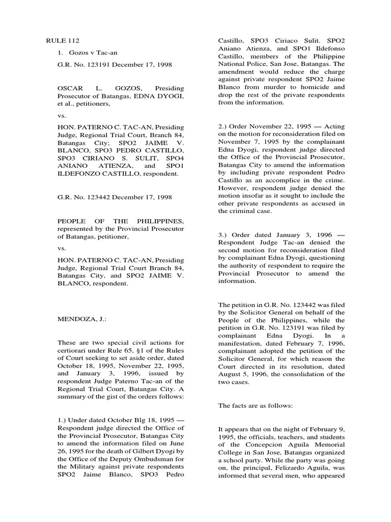 Rule 112 | PDF | Prosecutor | Arrest