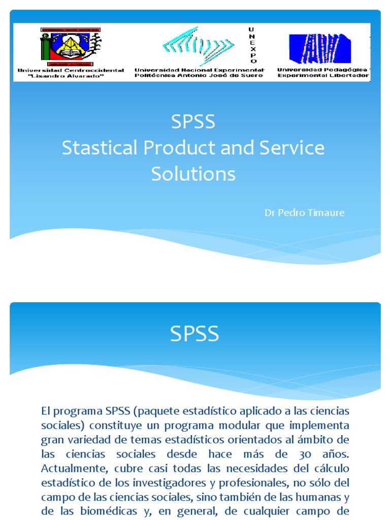 Introducción Al SPSS | PDF | Spss | Estadísticas