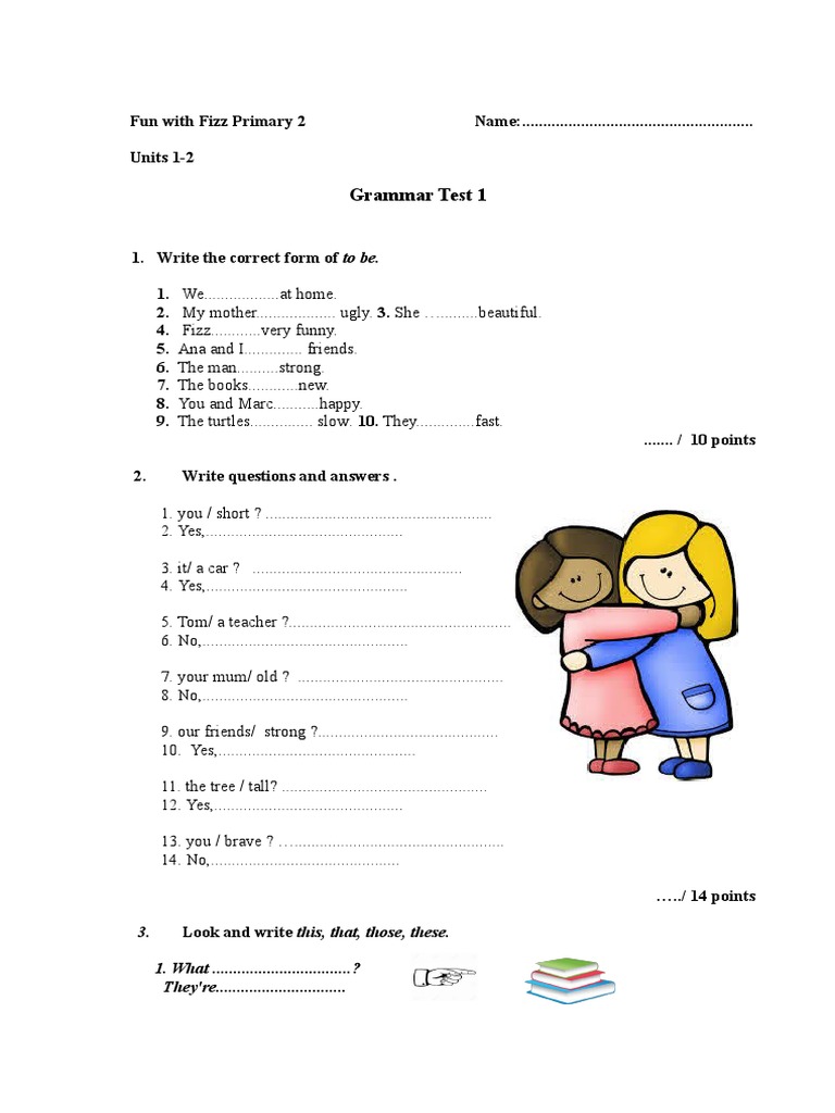 To Be/ Have Got Test (A1) | PDF