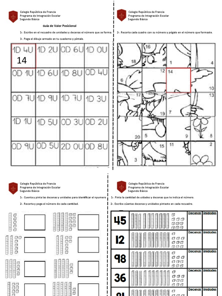 Guía de Valor Posicional 2° Básico | PDF