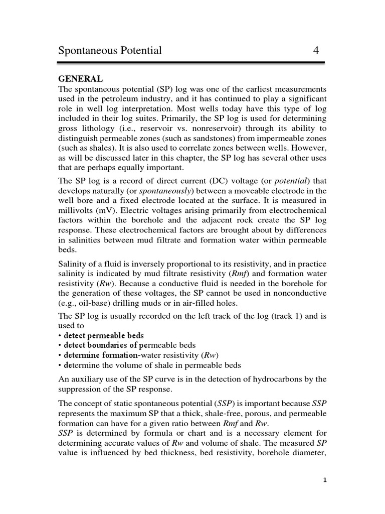 Spontaneous Potential | PDF | Applied And Interdisciplinary Physics ...