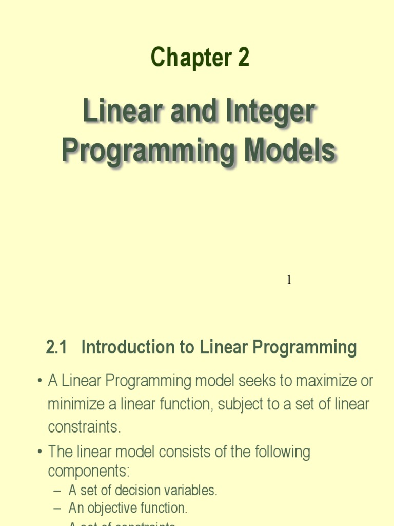 Programming Model | PDF | Linear Programming | Mathematical Optimization
