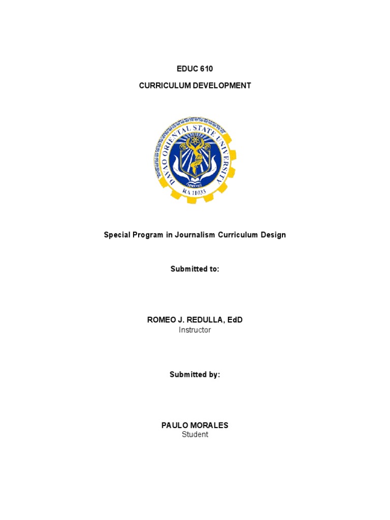Morales SPJ Curriculum Design | PDF | Curriculum | Journalism
