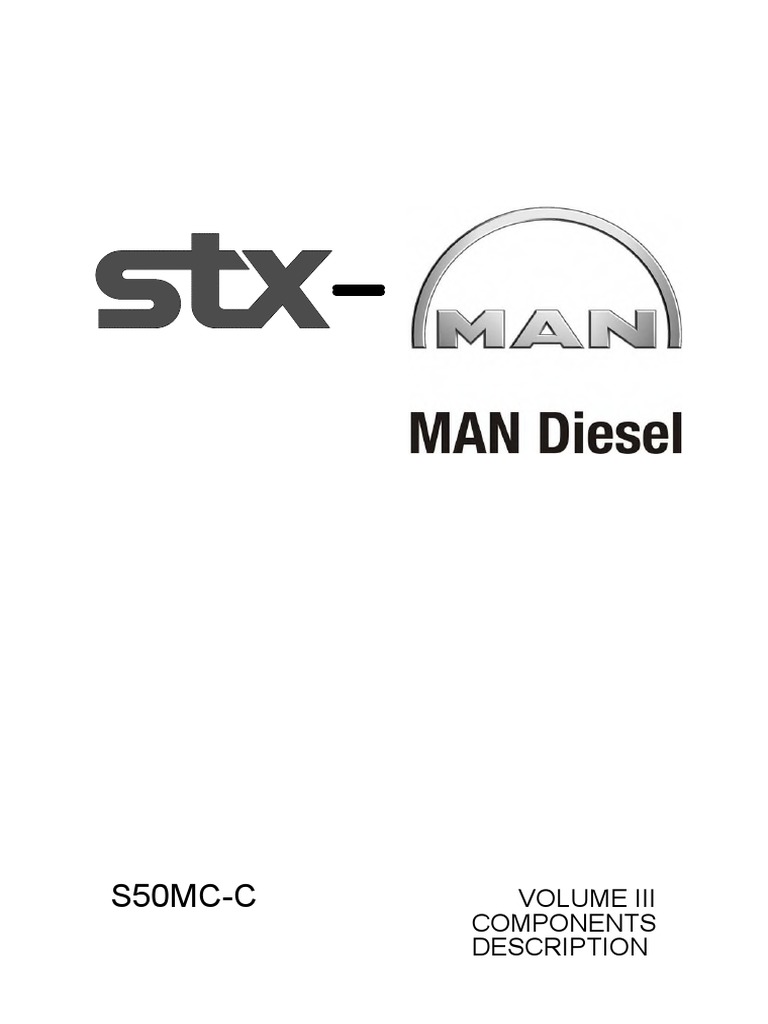 MAN B&W 6S50MC - Components Description | PDF | Piston | Cylinder (Engine)