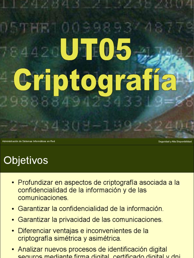 UT05 - Criptografia | PDF | Clave (criptografía) | Criptografía