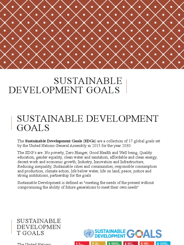 Sustainable Development Goals | PDF | Sustainability | Poverty