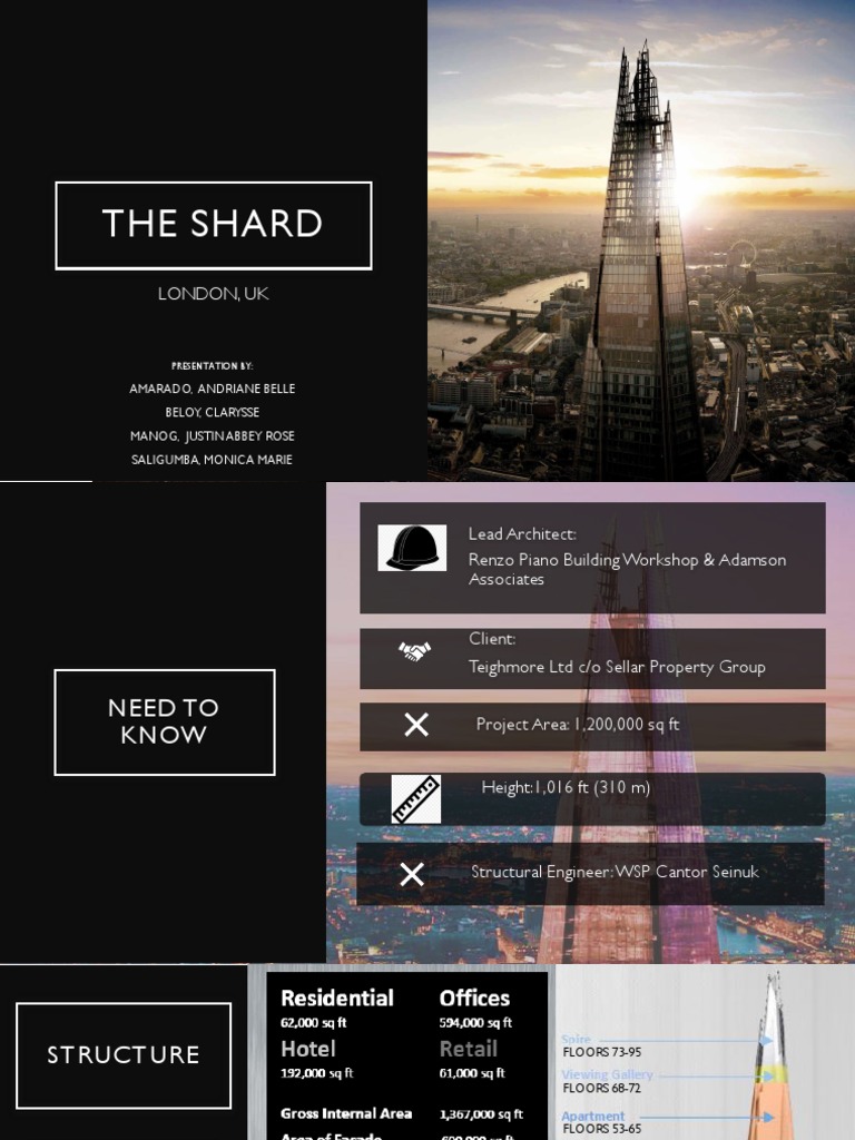 The Shard Presentation | PDF | Truss | Concrete
