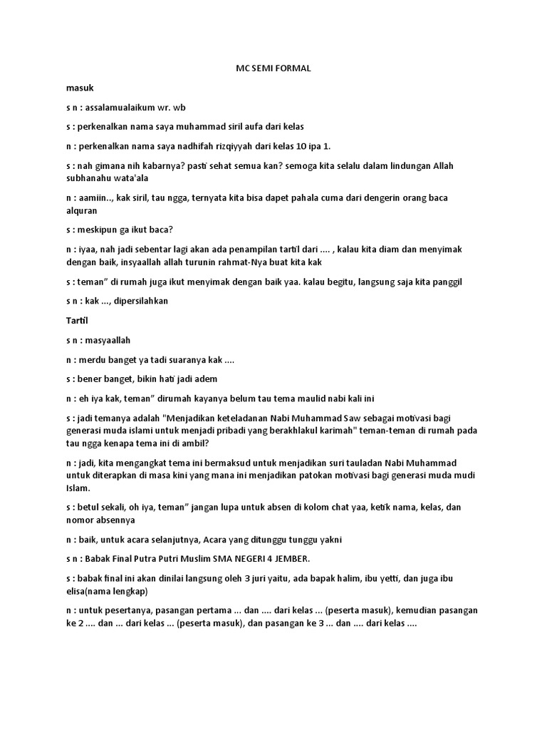 MC Semi Formal | PDF
