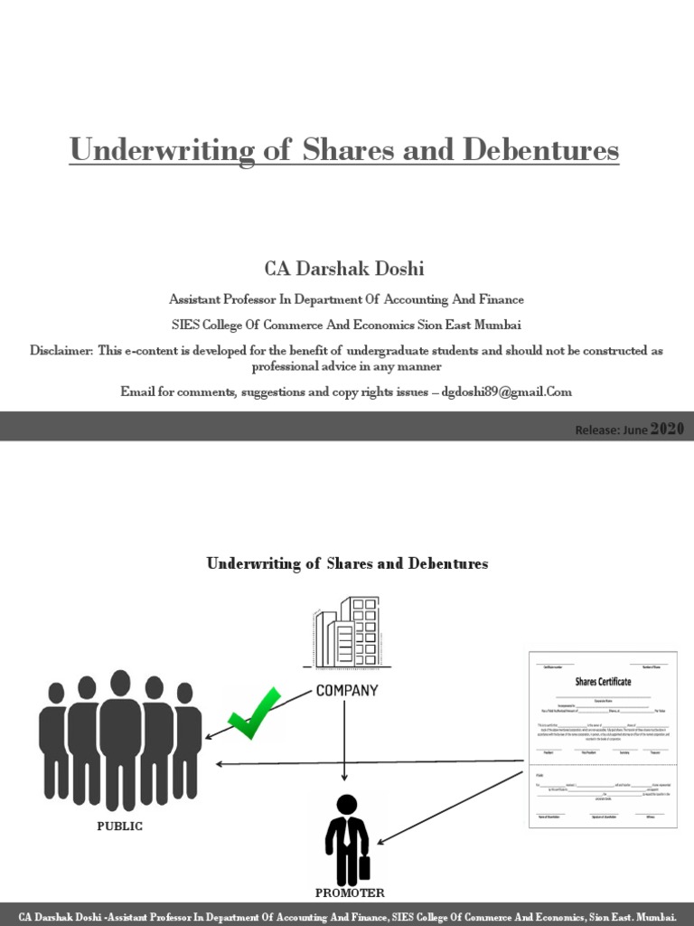 1 PPT Underwriting of Shares and Debentures - 95673 | PDF ...