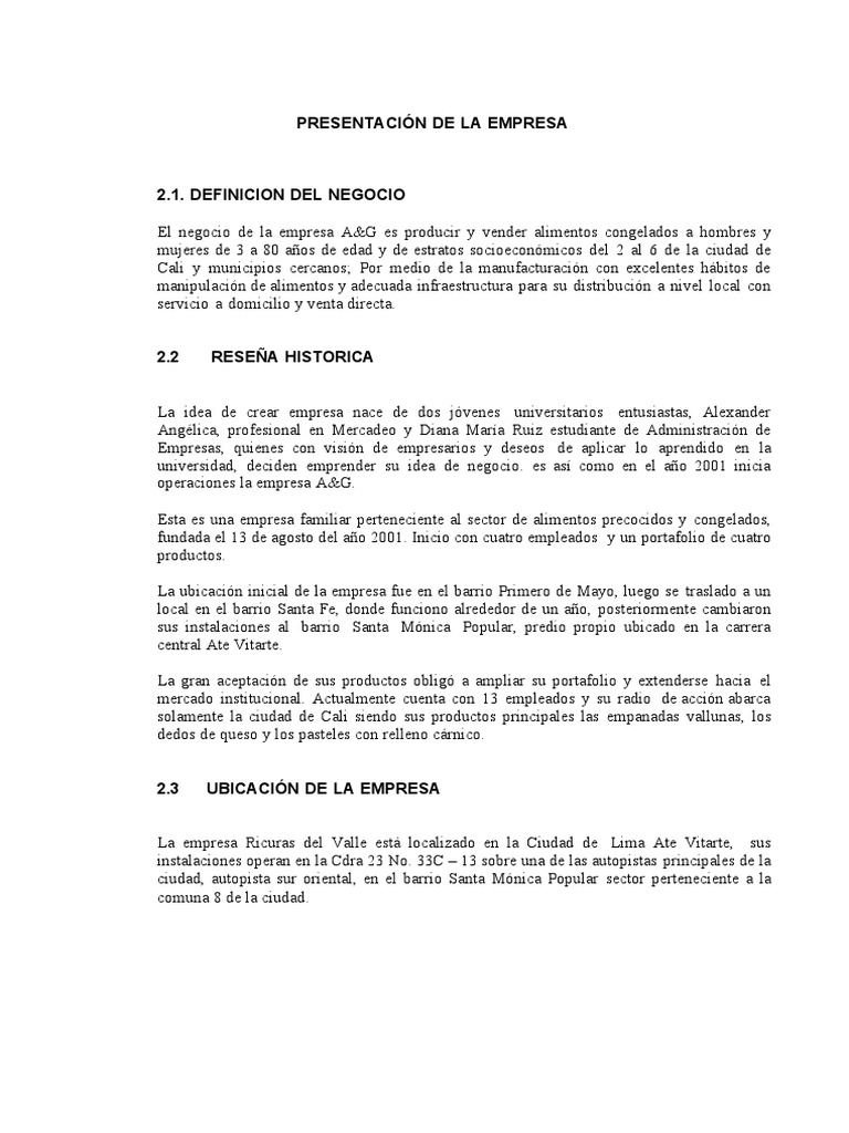 Plan Estratégico de Una PYME-ESTRUCTURA - Ok | PDF | Pequeñas y ...