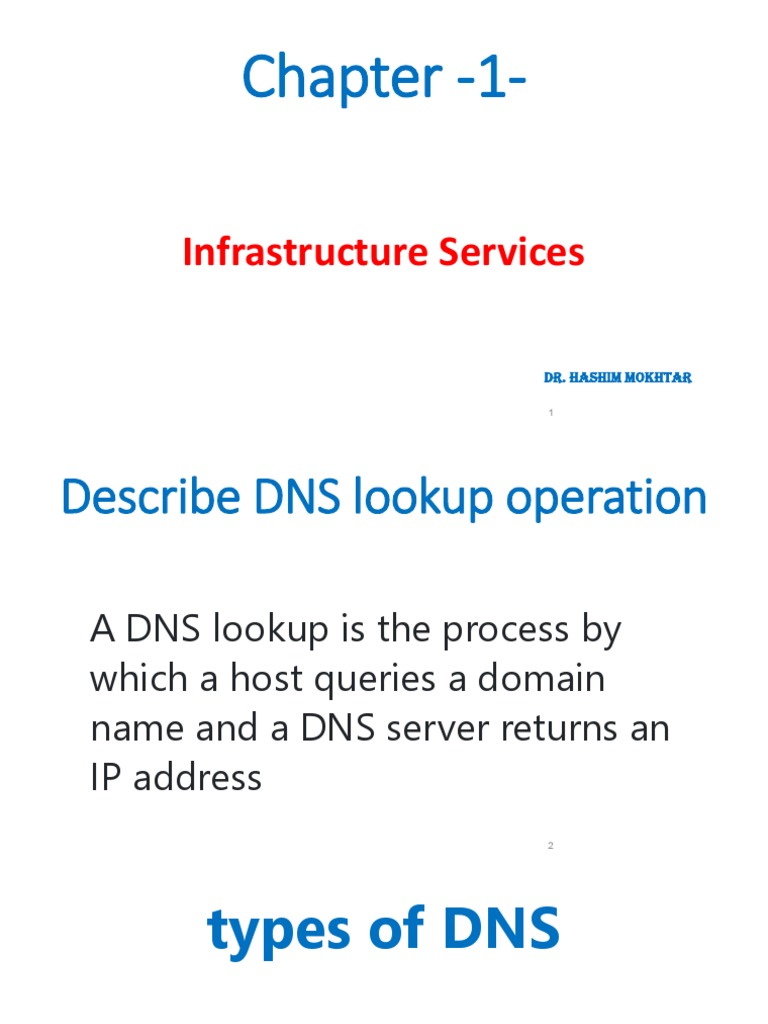 Chapter - 1 | PDF | Domain Name System | Ip Address