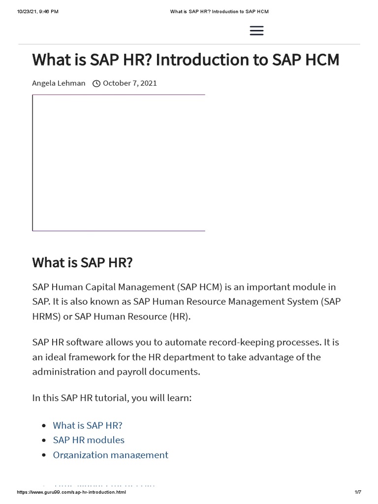 SAP HCM Part 2 | PDF | Human Resource Management | Payroll