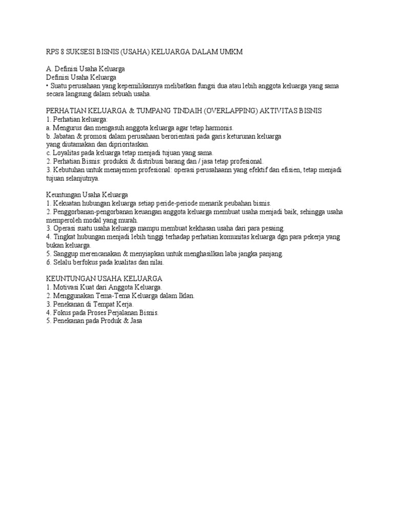 Suksesi Bisnis Keluarga Pdf