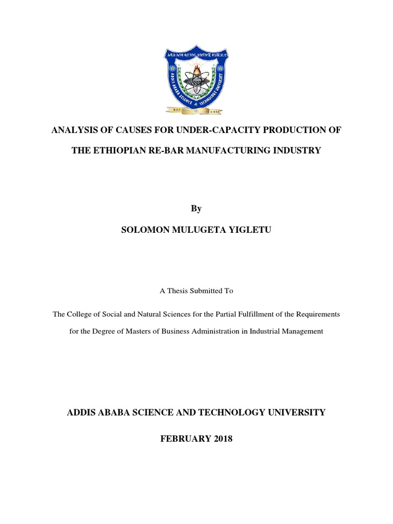 Analysis of Causes For Under-Capacity Production | PDF | Iron | Economies