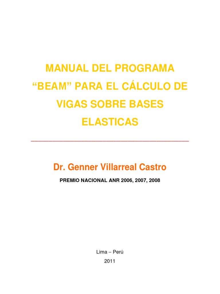 Manual Del Programa Beam | PDF | Ingeniería mecánica | Mecánica