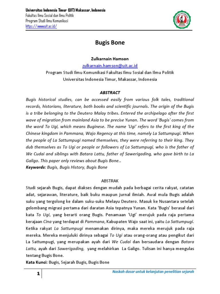 Sejarah Bugis Bone | PDF