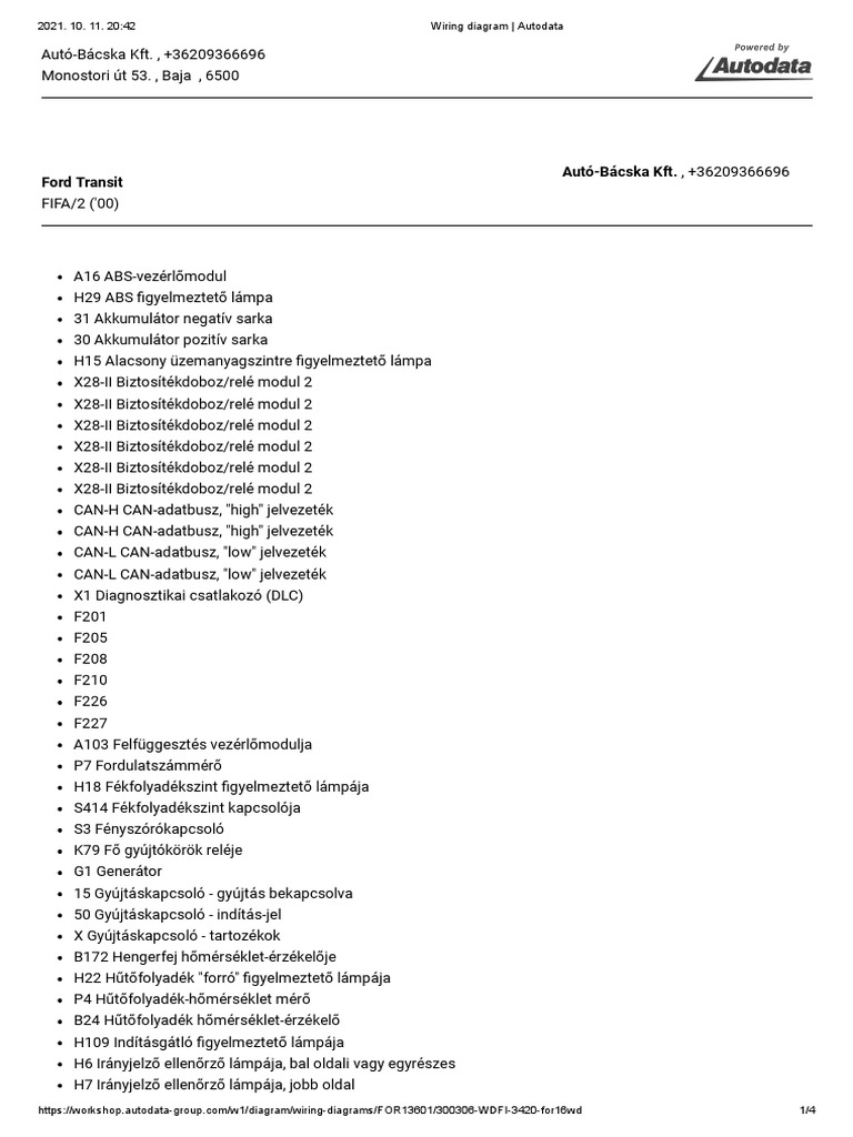 Wiring Diagram - Autodata | PDF