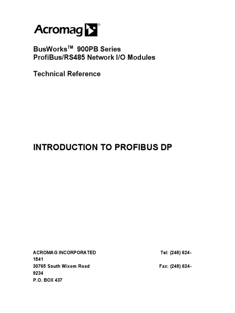 Profibus Introduction 698A | PDF | Osi Model | Computer Network