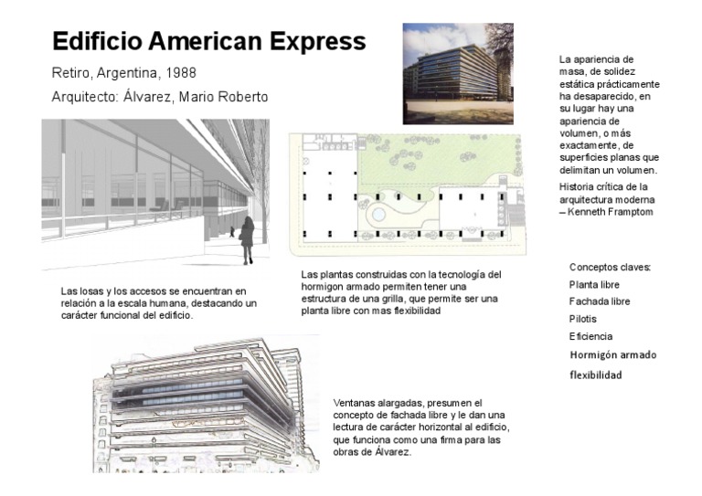 Edificio American Express: Planta Libre y Fachada | PDF | Bienes raíces | Diseño
