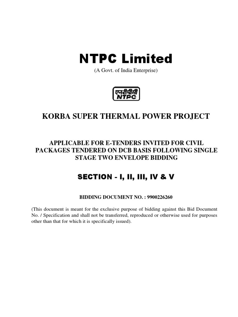 NTPC Limited: Korba Super Thermal Power Project | Download Free PDF ...