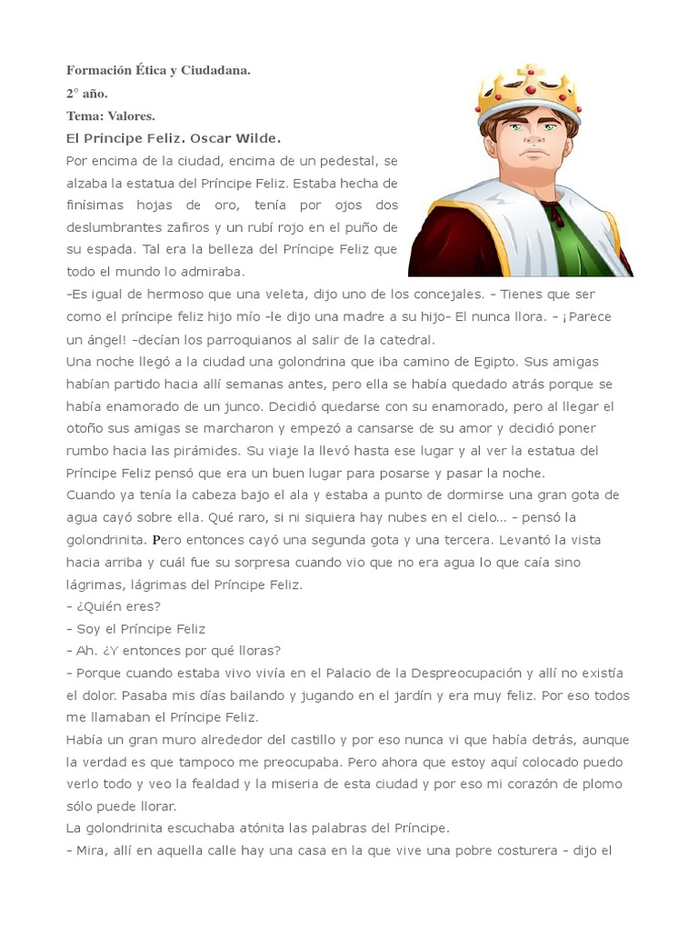 Cuento Principe Feliz | PDF