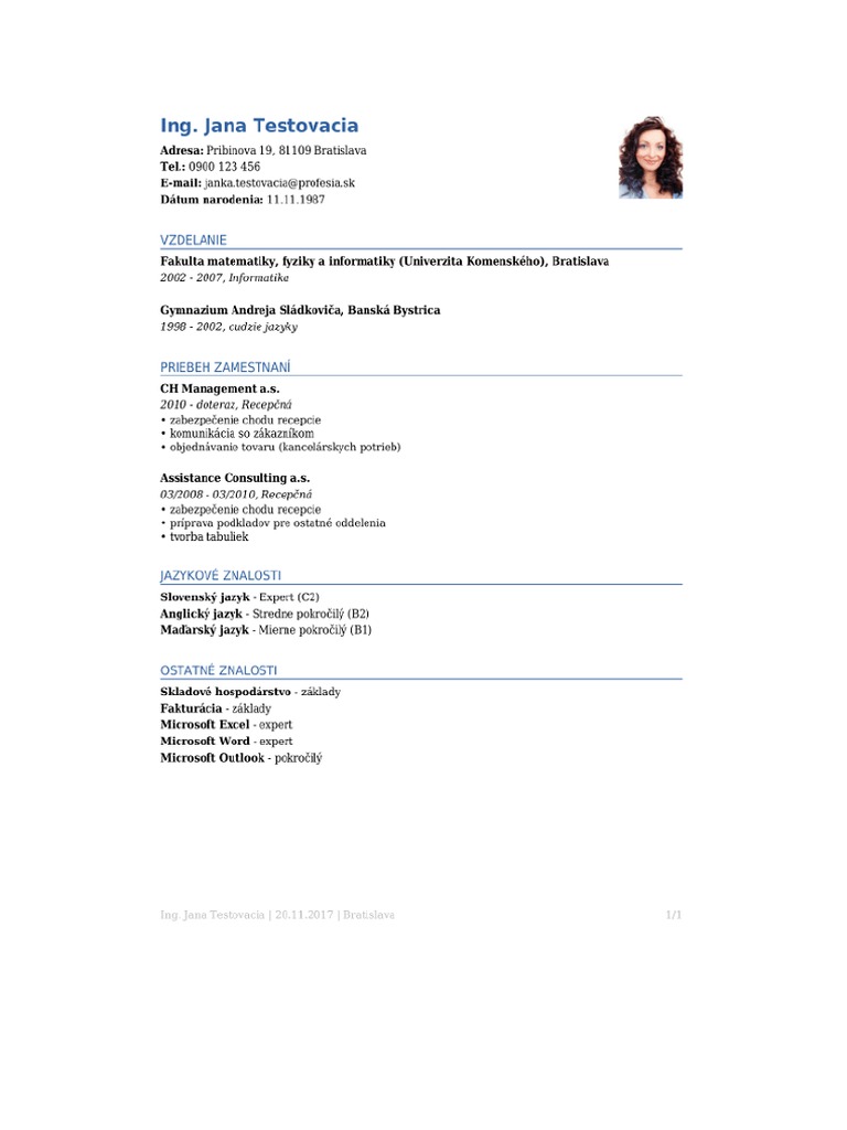 Zivotopis Vzory | PDF