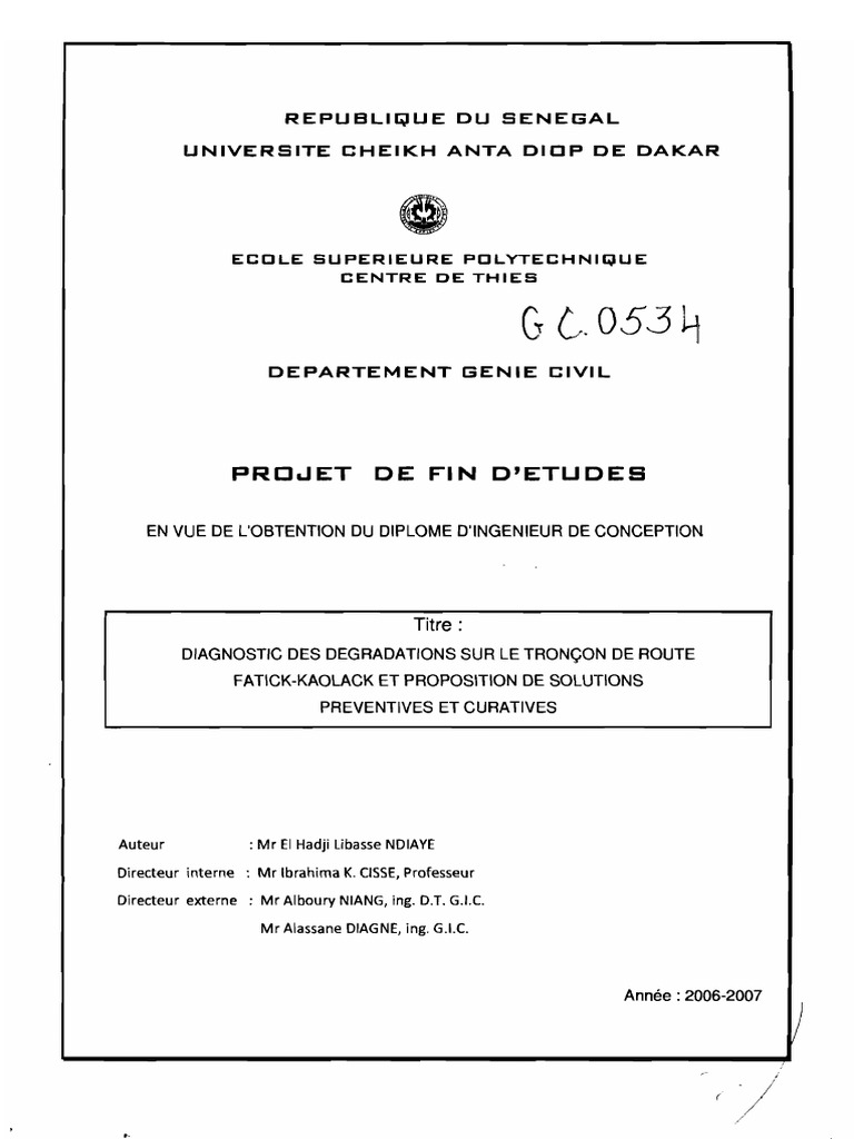 Diagnostique Voirie | PDF | Secteurs de l'économie | Génie du bâtiment