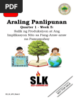 Detailed Lesson Plan For Araling Panlipunan - Konsumo at Produksyon | PDF