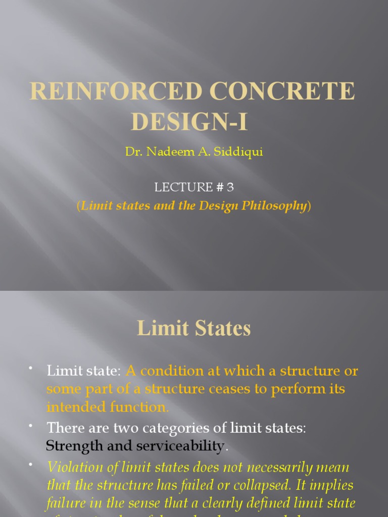 Limit State Design in Reinforced Concrete | PDF | Strength Of Materials ...