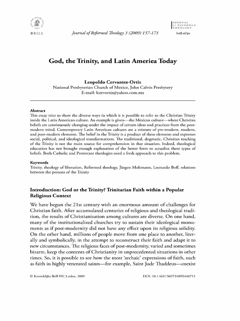 God, The Trinity, and Latin Ameriea Today | PDF | Trinity | God