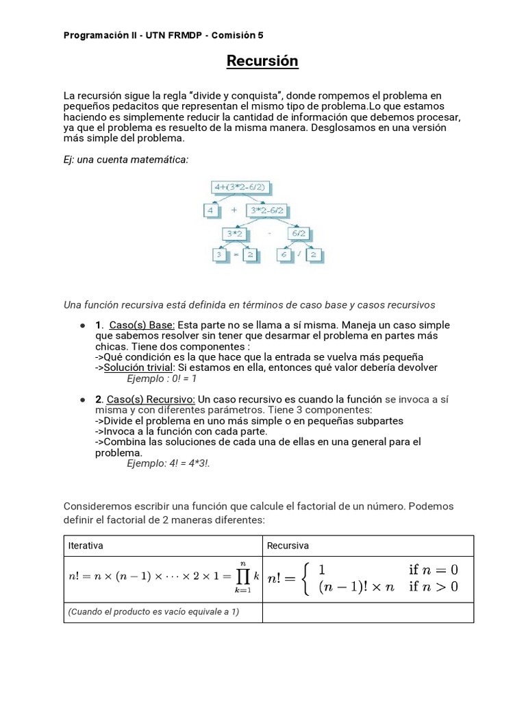 2 Recursión | PDF | Recursividad | Enseñanza de matemática