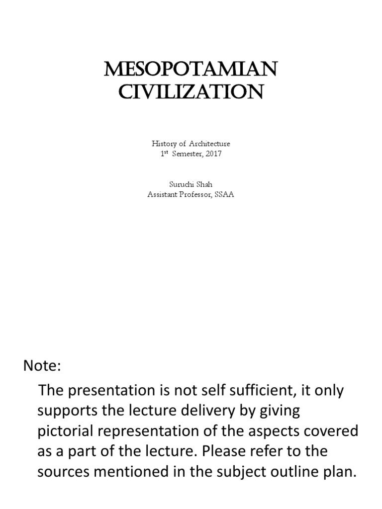 2 Mesopotamian Civilization First Sem | PDF