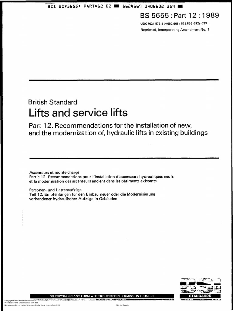 Lifts Service Lifts: Et Et | PDF | Elevator | Specification (Technical ...