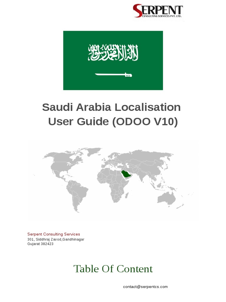 Saudi Arabia Localisation User Guide (ODOO V10) Table of Content ...