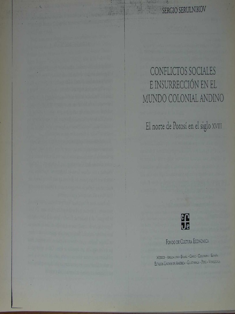 Serulnikov, Conflictos Sociales e Insurrección | PDF