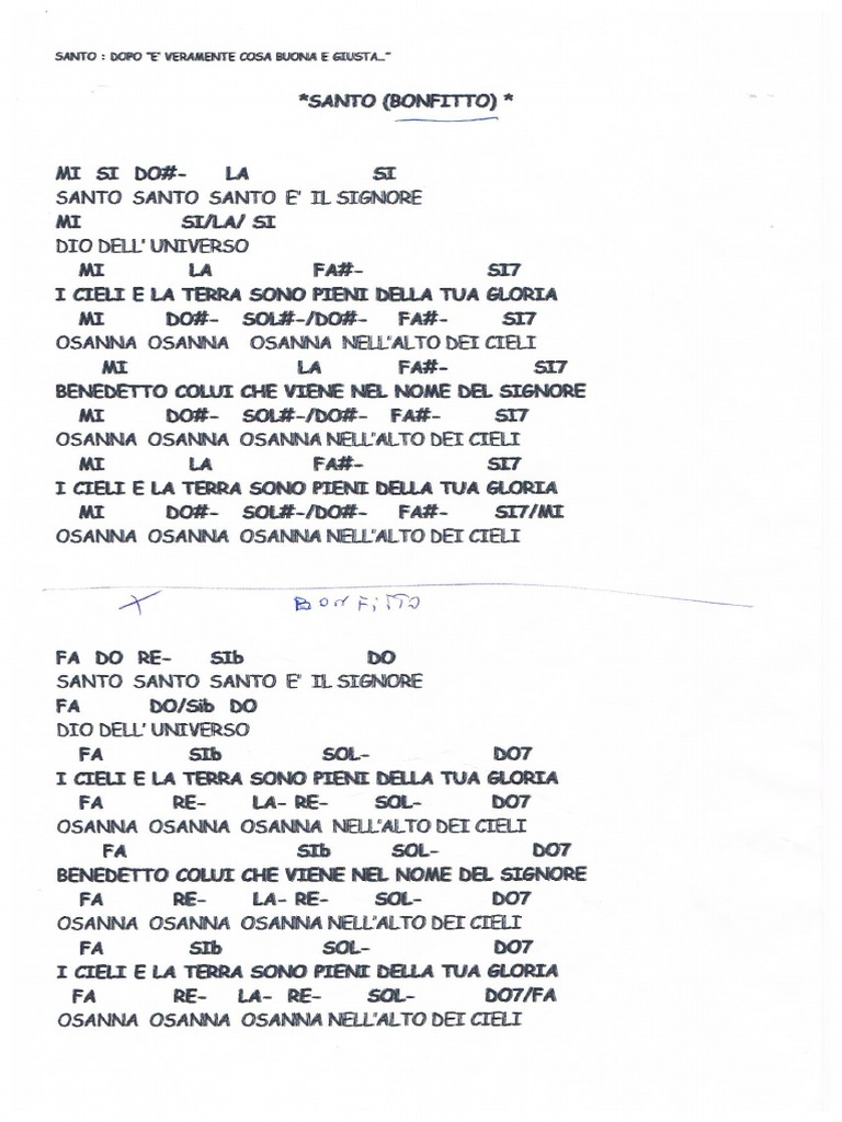 Santo Bonfitto in Fa | PDF