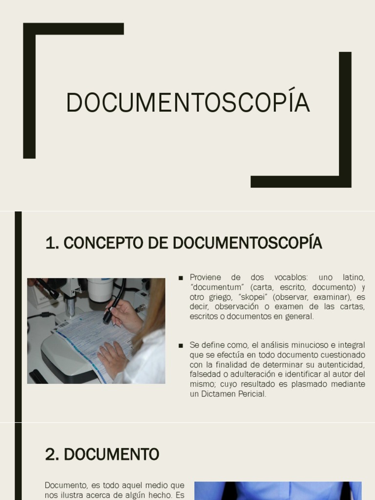 Documentoscopía - Diapositivas | PDF | Impresora (Computación) | Documento