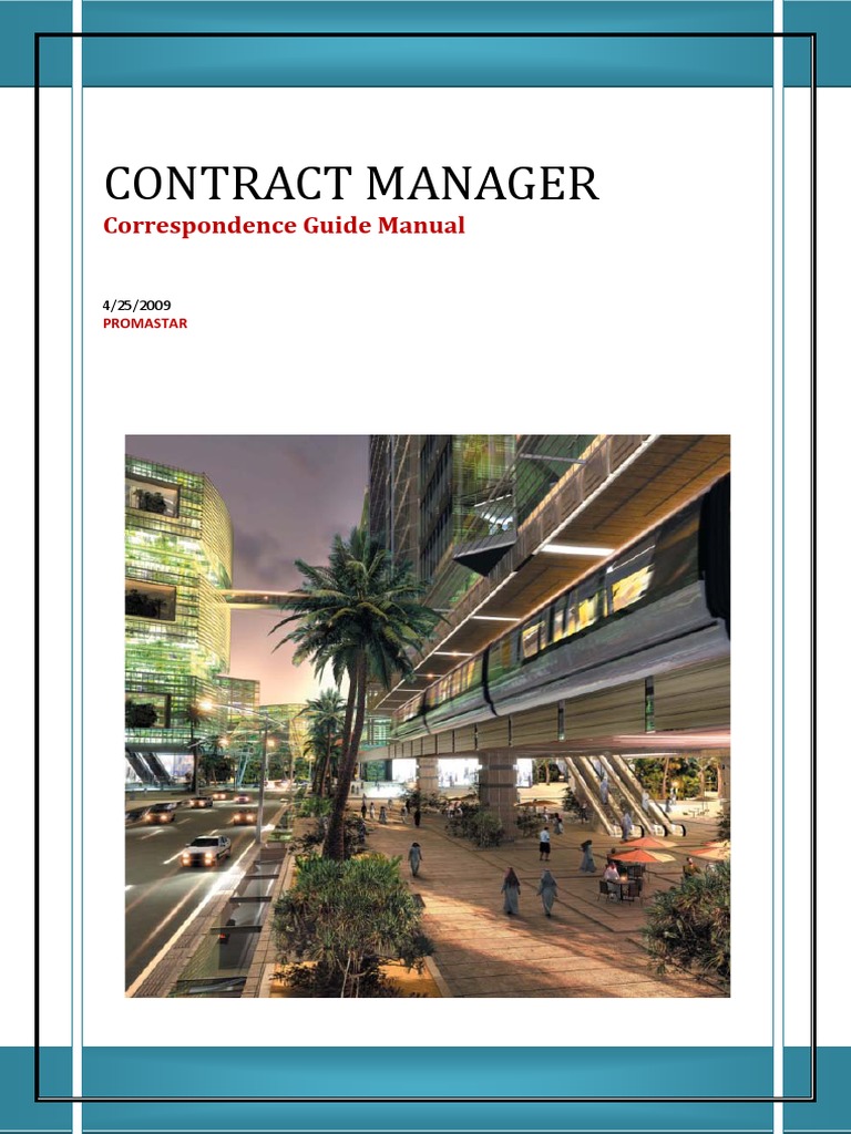 Contract Manager: Correspondence Guide Manual | PDF | Button (Computing ...