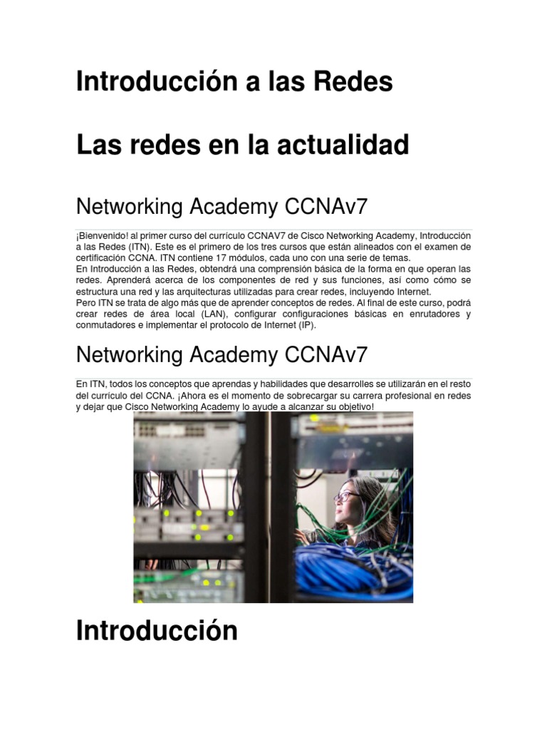 Introducción a las Redes: Una Visión General de los Conceptos y ...