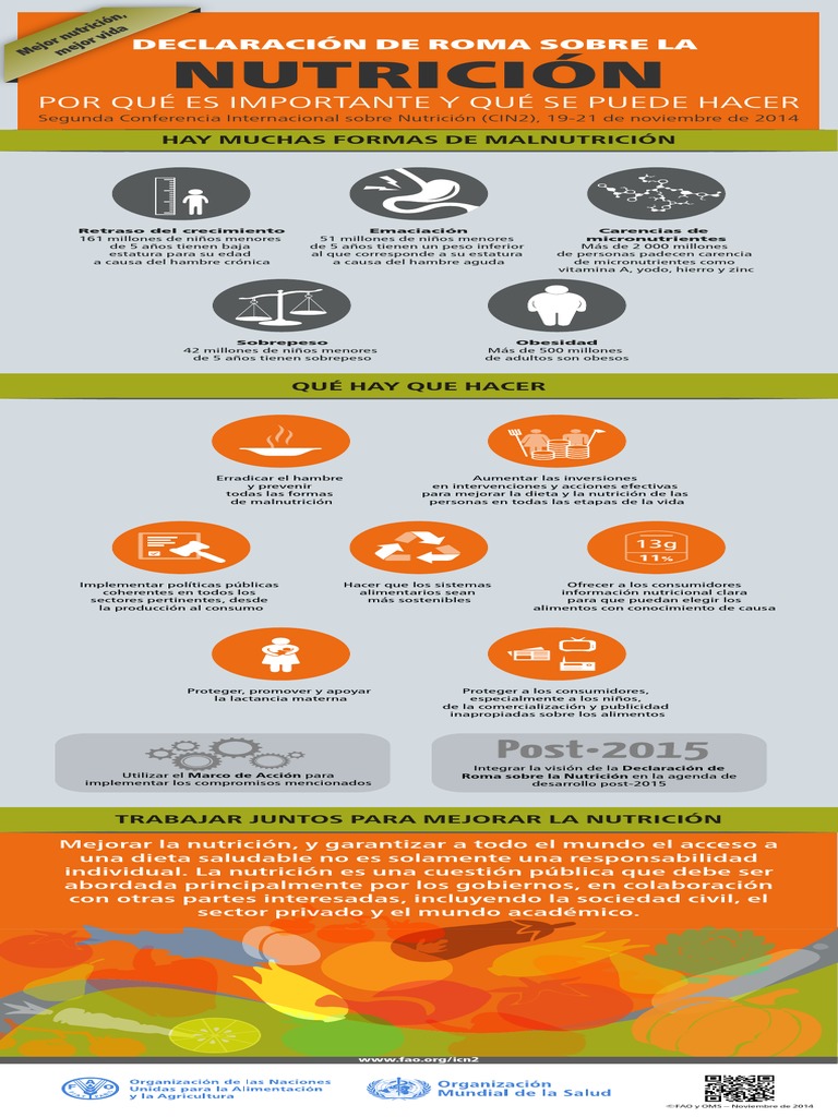 FAO Infographic ICN2 RomeDeclaration Es | PDF | Nutrición | Dieta y ...