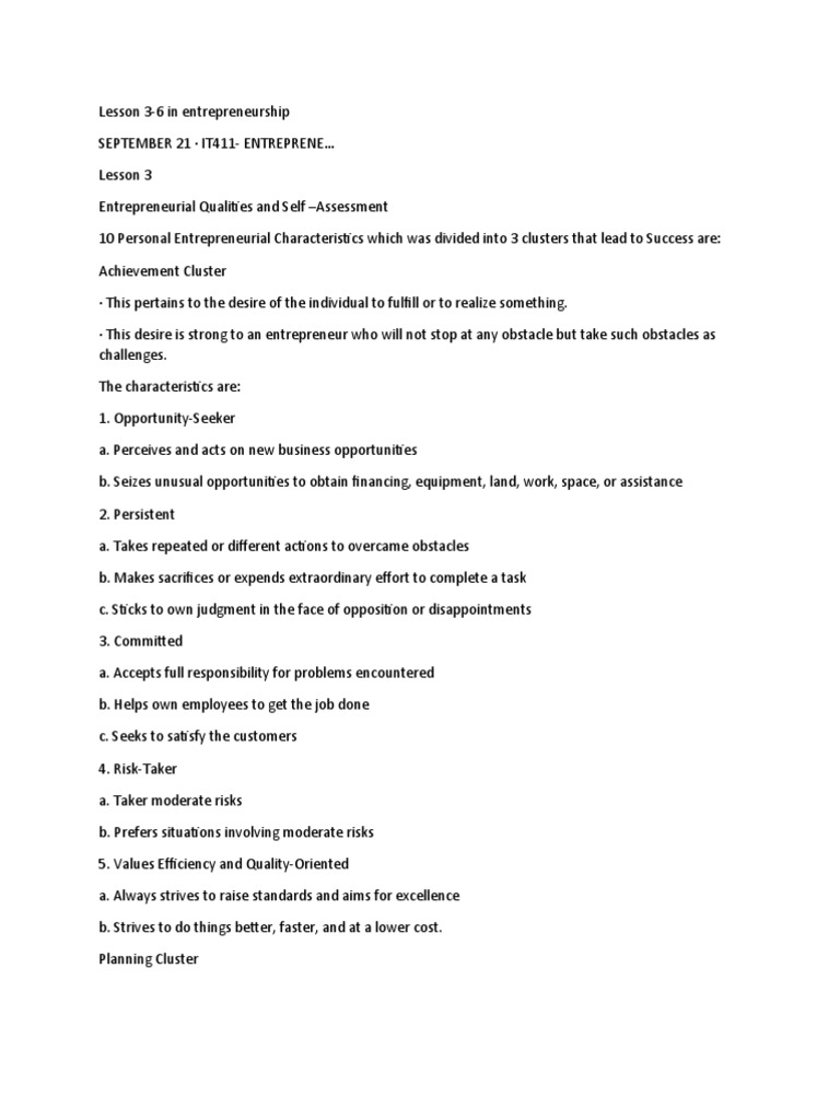 Entrepreneurship 3-6 Lesson | PDF | Entrepreneurship | Retail