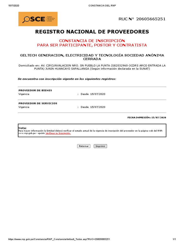 Constancia Del RNP | PDF